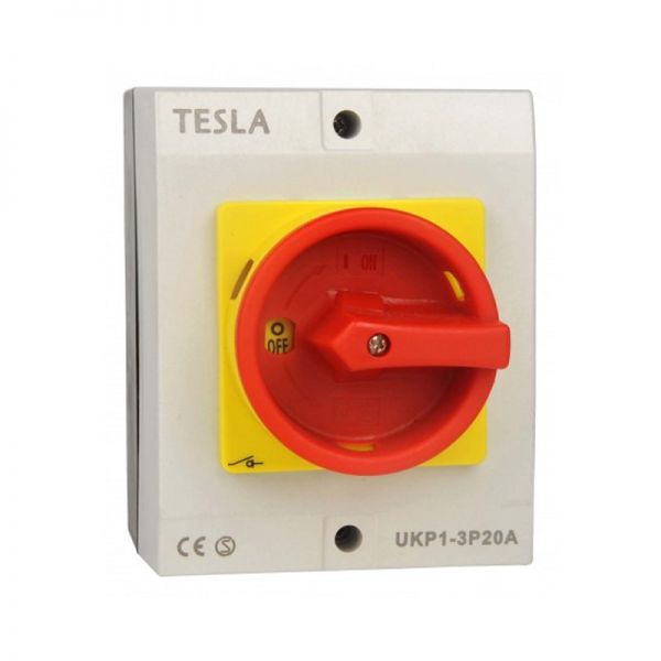 ON/OFF Switch Isolator - Enclosed 3 Pole 63 AMP
