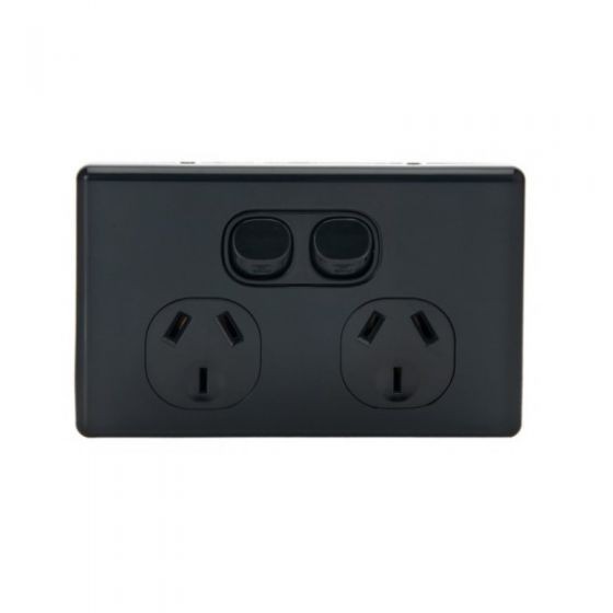 Black Powerpoint Double 10 Amp